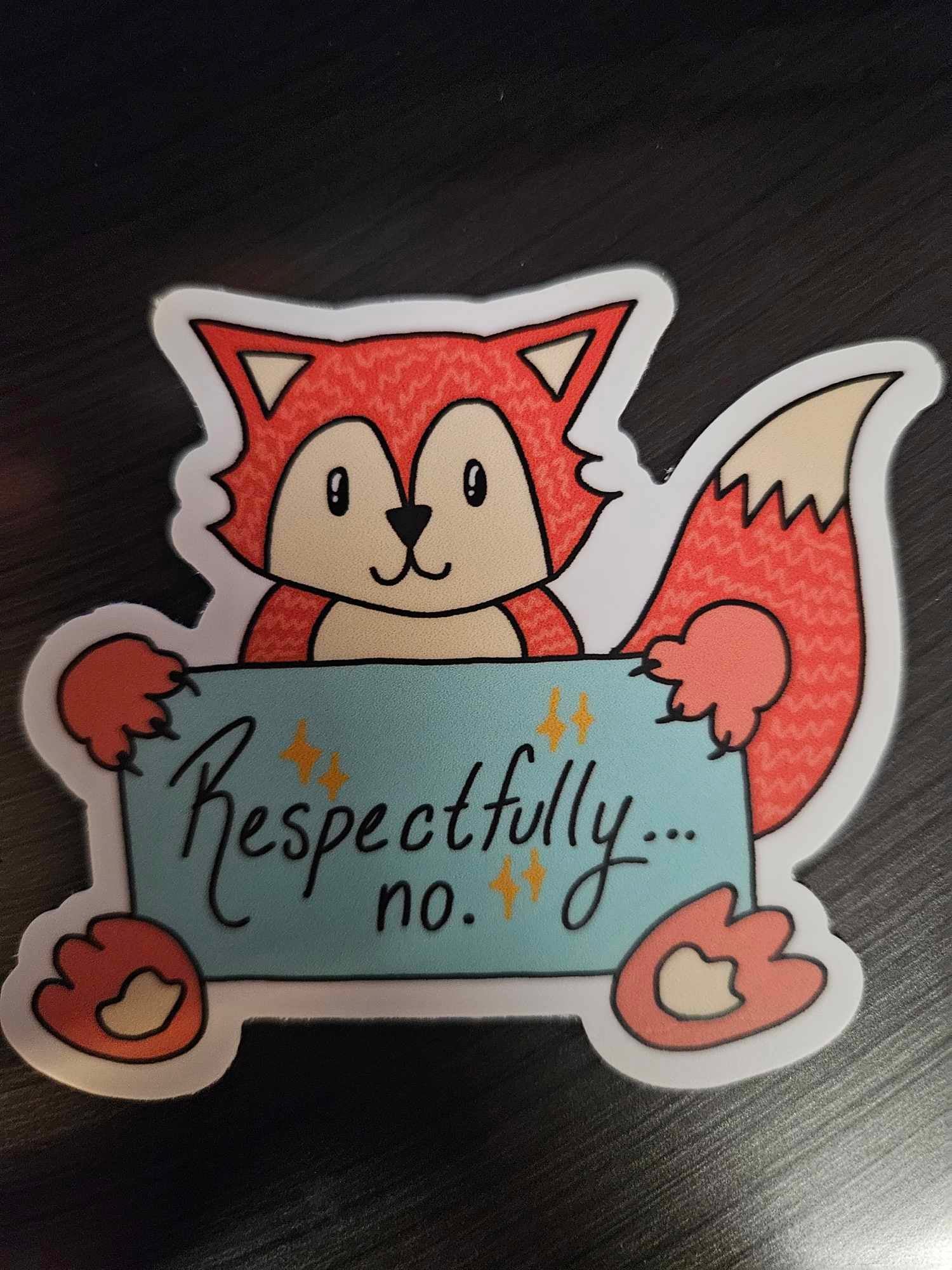 Respectfully No Sticker | Coffee Cat Coffeehouse